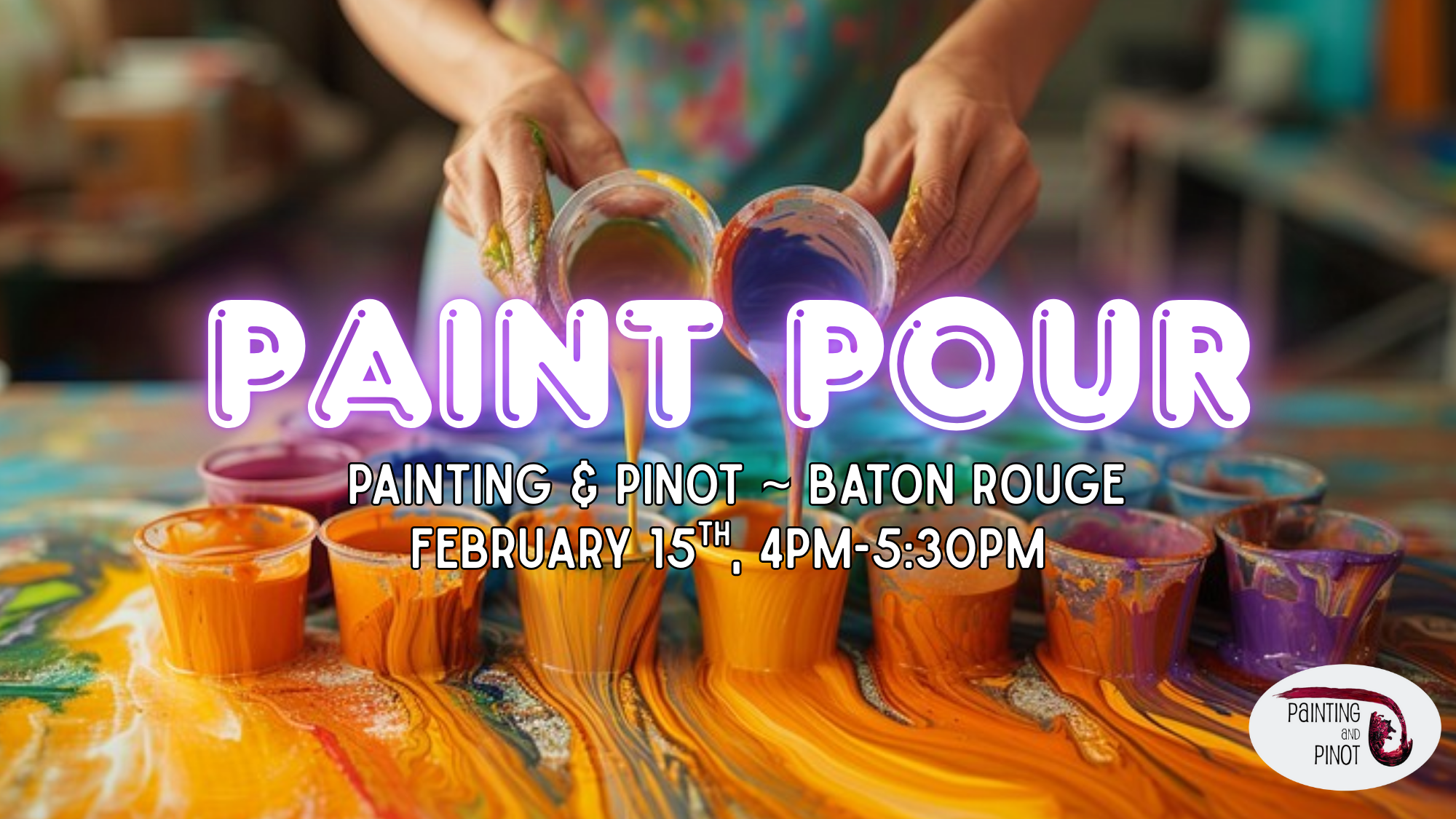 OPEN CLASS: Paint Pour/Fluid Art | Painting and Pinot